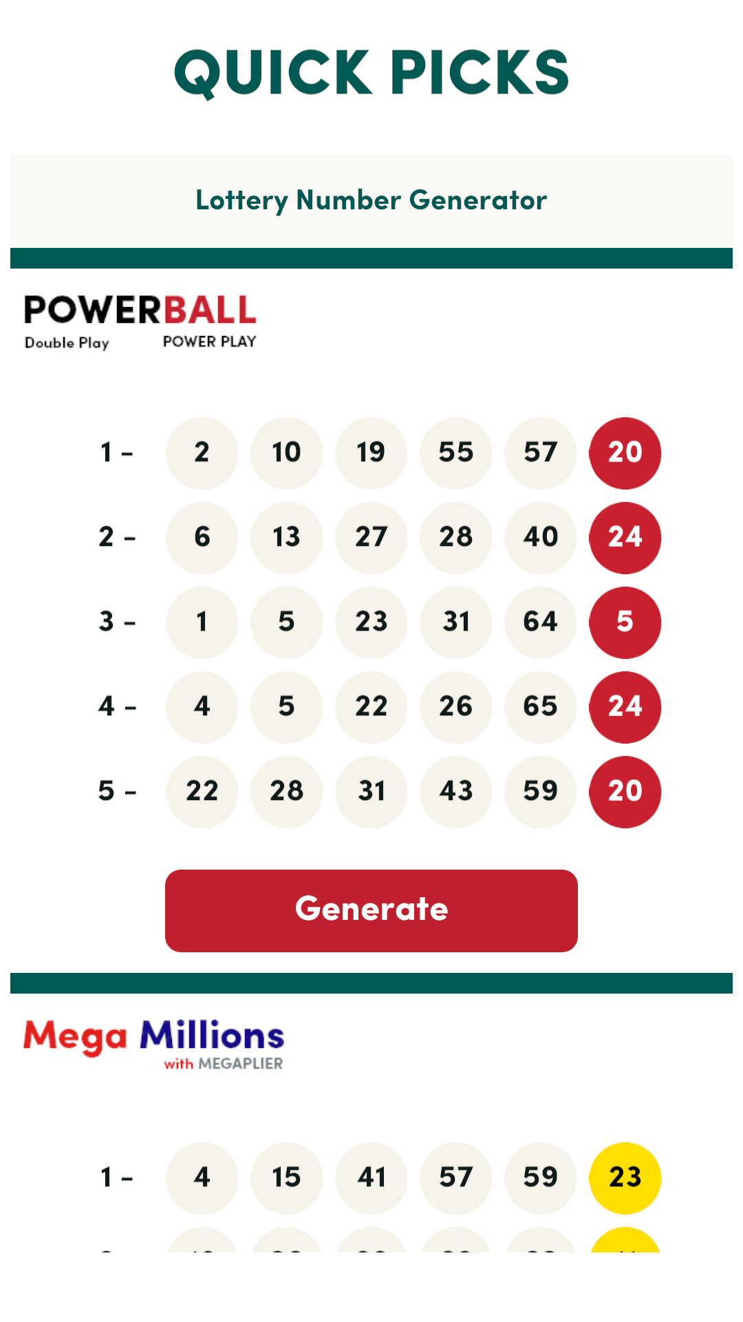 Florida Winning Numbers - App on Amazon Appstore