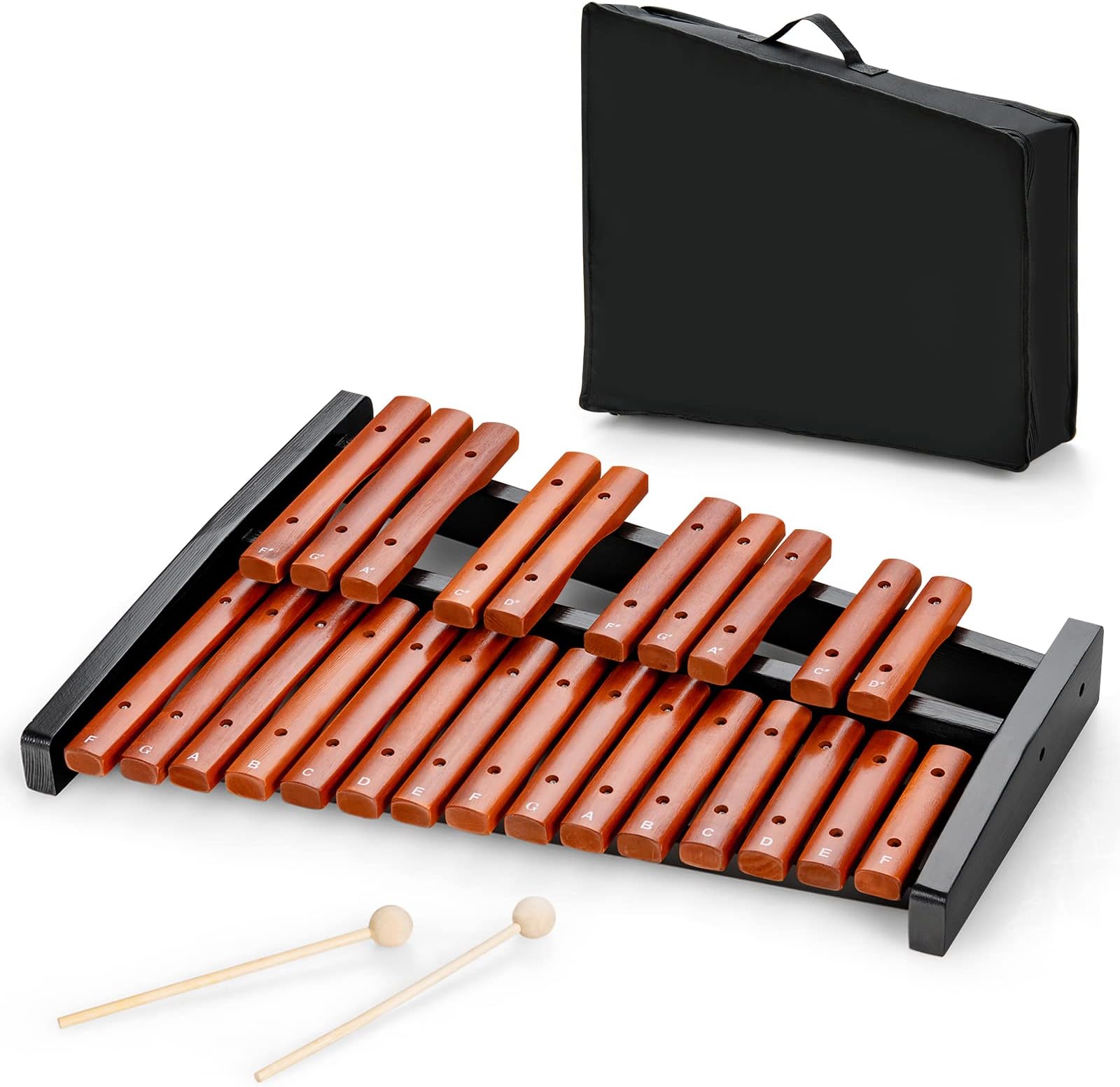 Amazon.com: Gearlux 37-Key Wooden Xylophone with Mallets, Adjustable ...