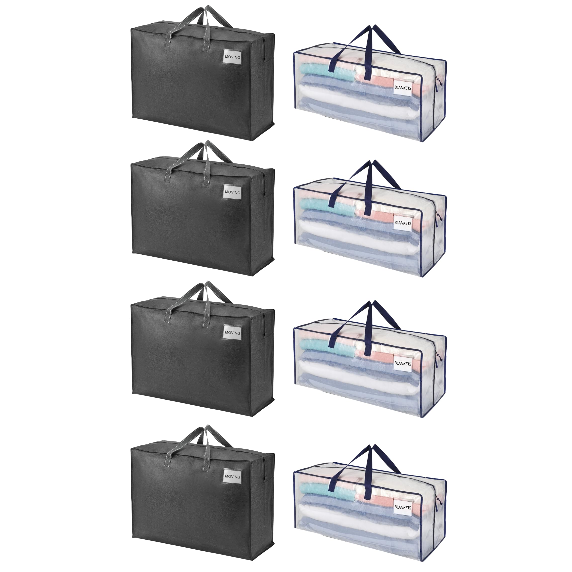 Amazon.com: VENO 8 Pack Moving Bags (4 Pack Moving Bag with Backpack ...