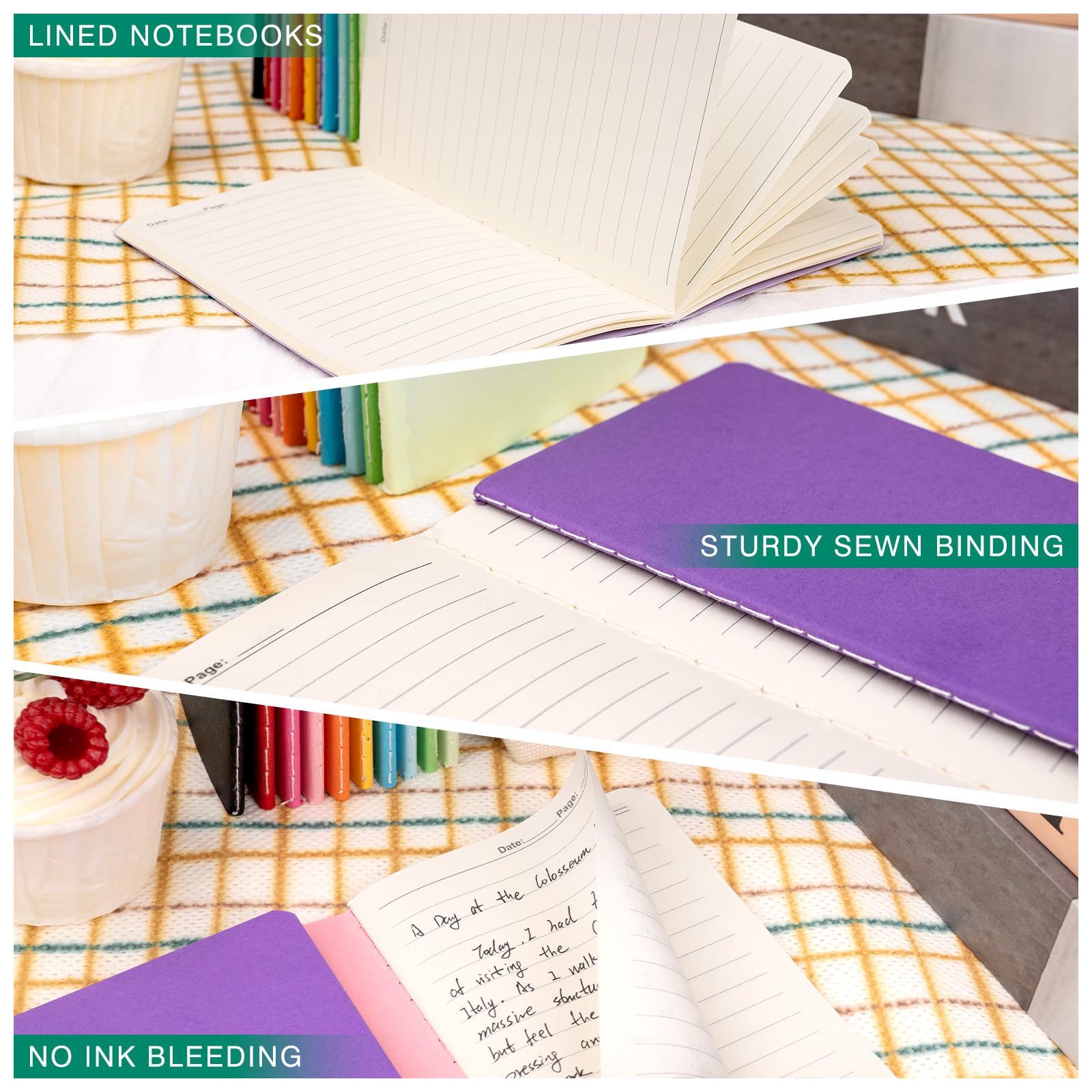 Snapklik.com : Lzerking Small Lined Notebooks Bulk 60 Packs Mini ...