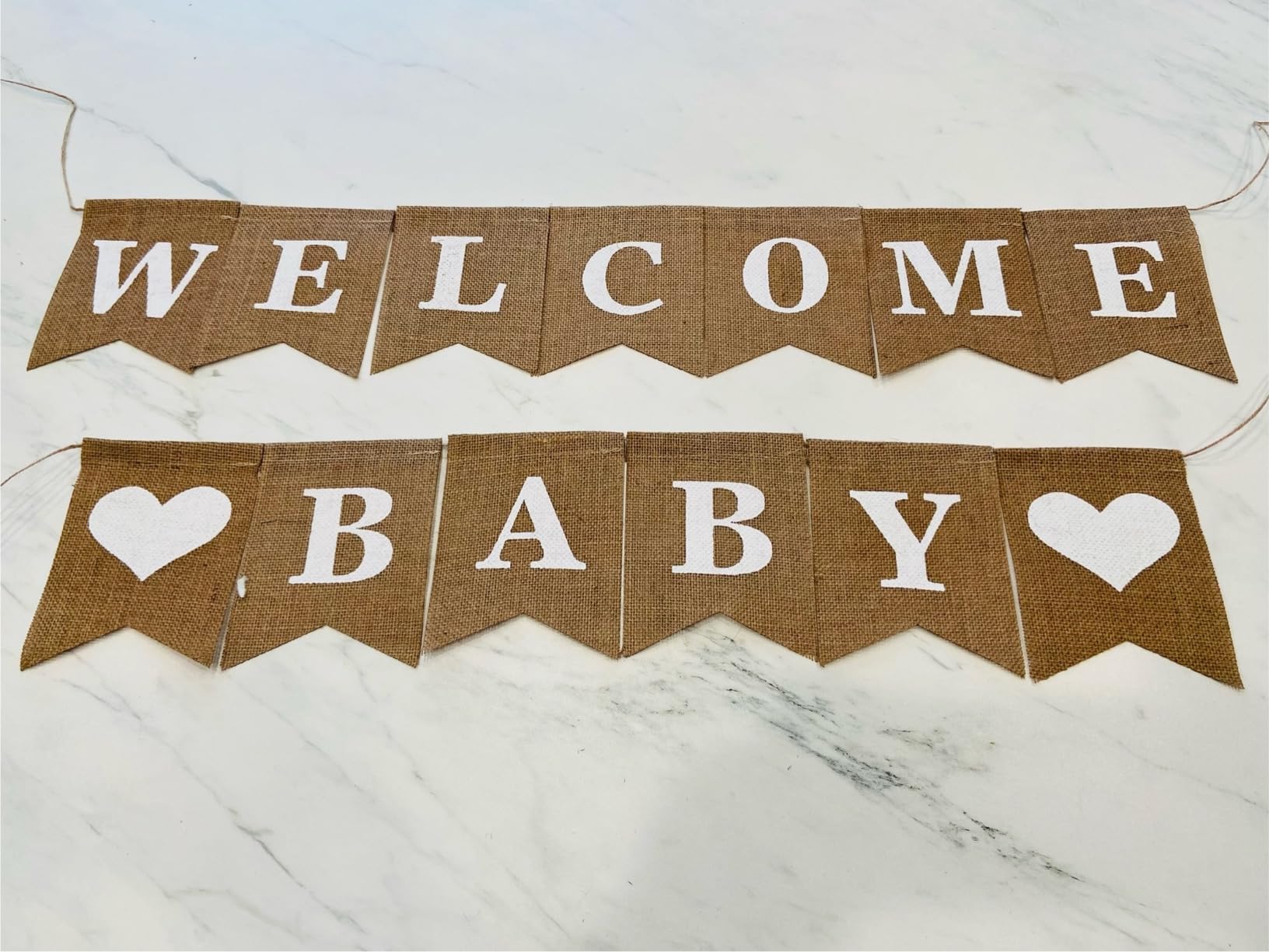 $2/mo - Finance Welcome Baby Sign - Pre-Strung Burlap Welcome Baby ...