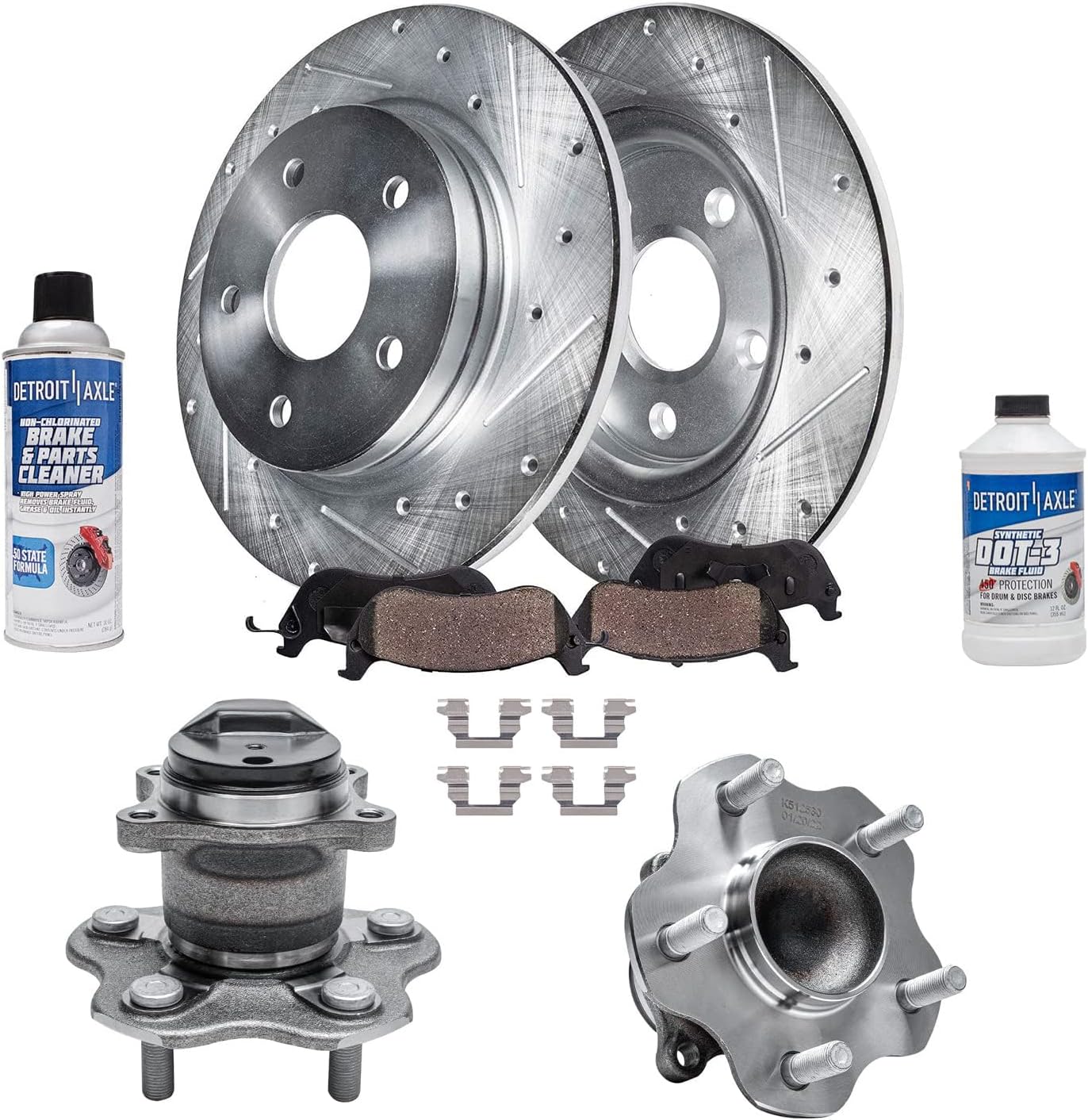 Amazon.com: Detroit Axle - Rear Brake Kit for 13-19 Nissan Sentra, 11.46'' inch Drilled ...