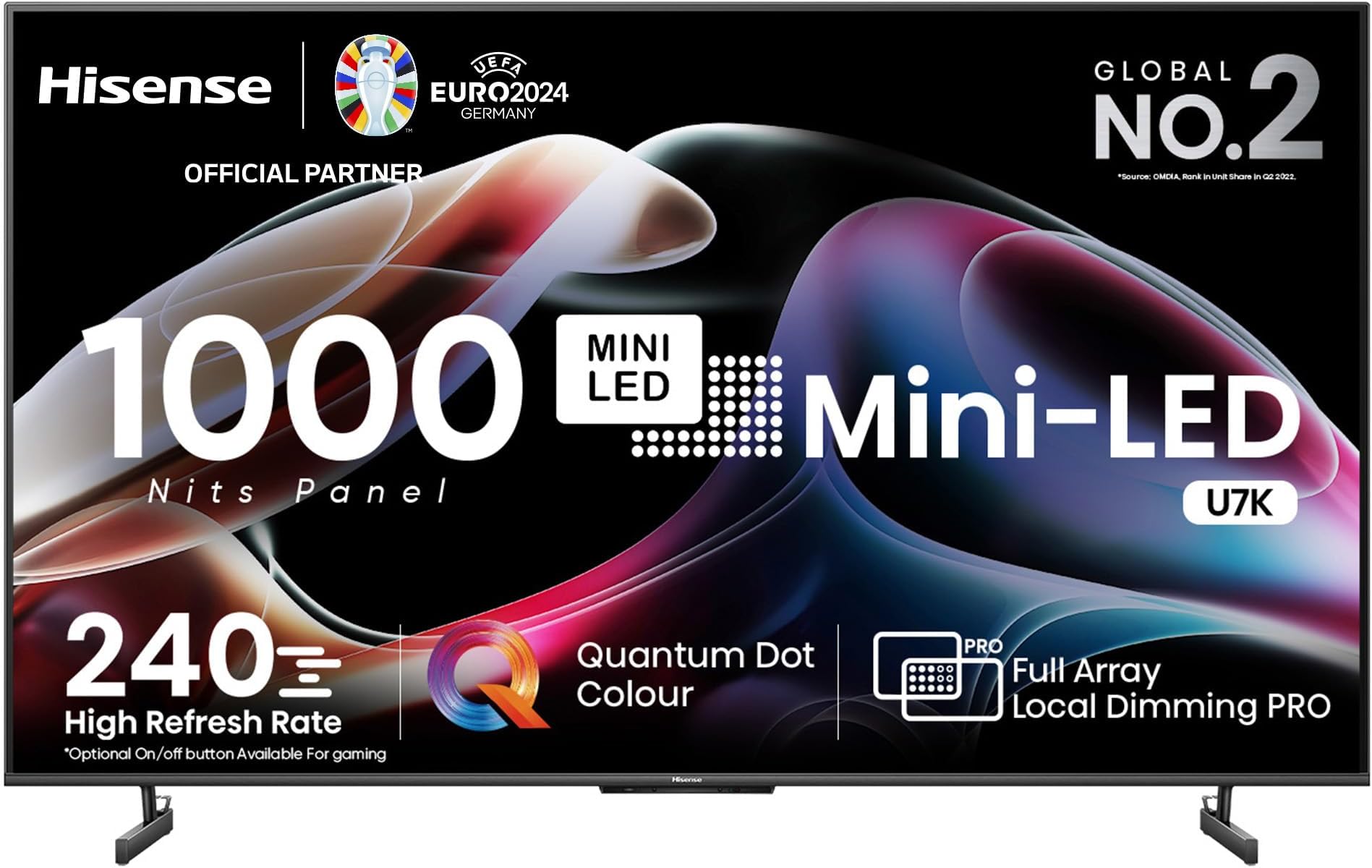 Hisense 189 cm (75 inches) 4K Ultra HD Smart Mini LED TV 75U7K (Black ...