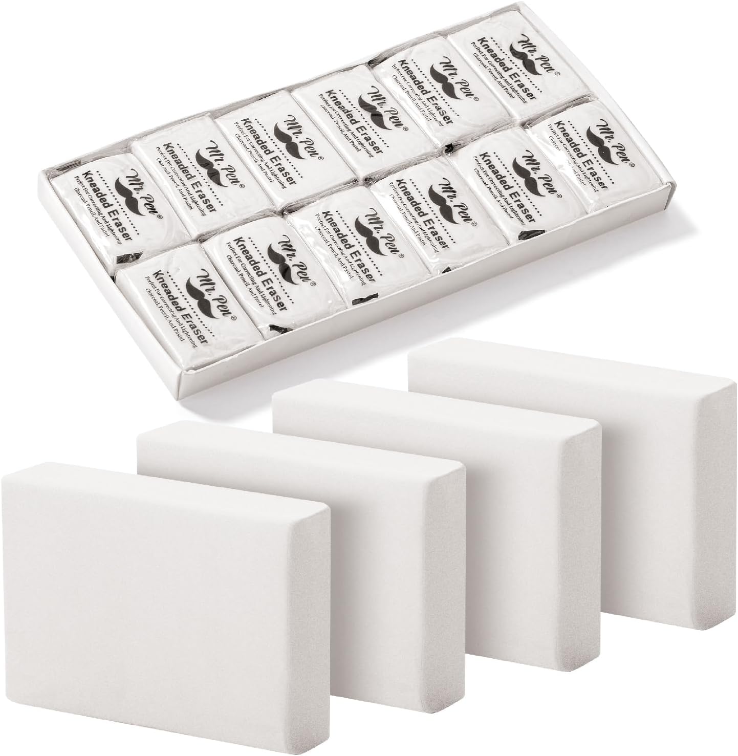 Amazon.com : Mr. Pen- Kneaded Eraser, 12 Pack, White, Kneaded Erasers ...