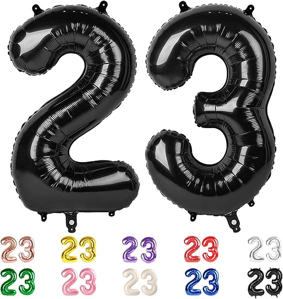 Amazon.com: 23 Balloon Numbers, 23rd Birthday Decorations for Women Men ...