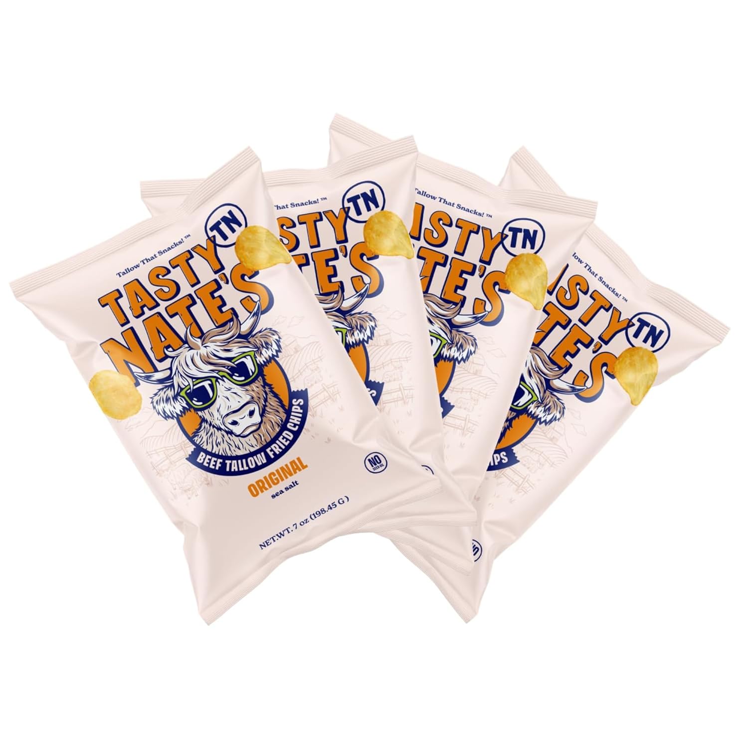 Amazon.com: Tasty Nate’s Beef Tallow Potato Chips - Original Sea Salt ...