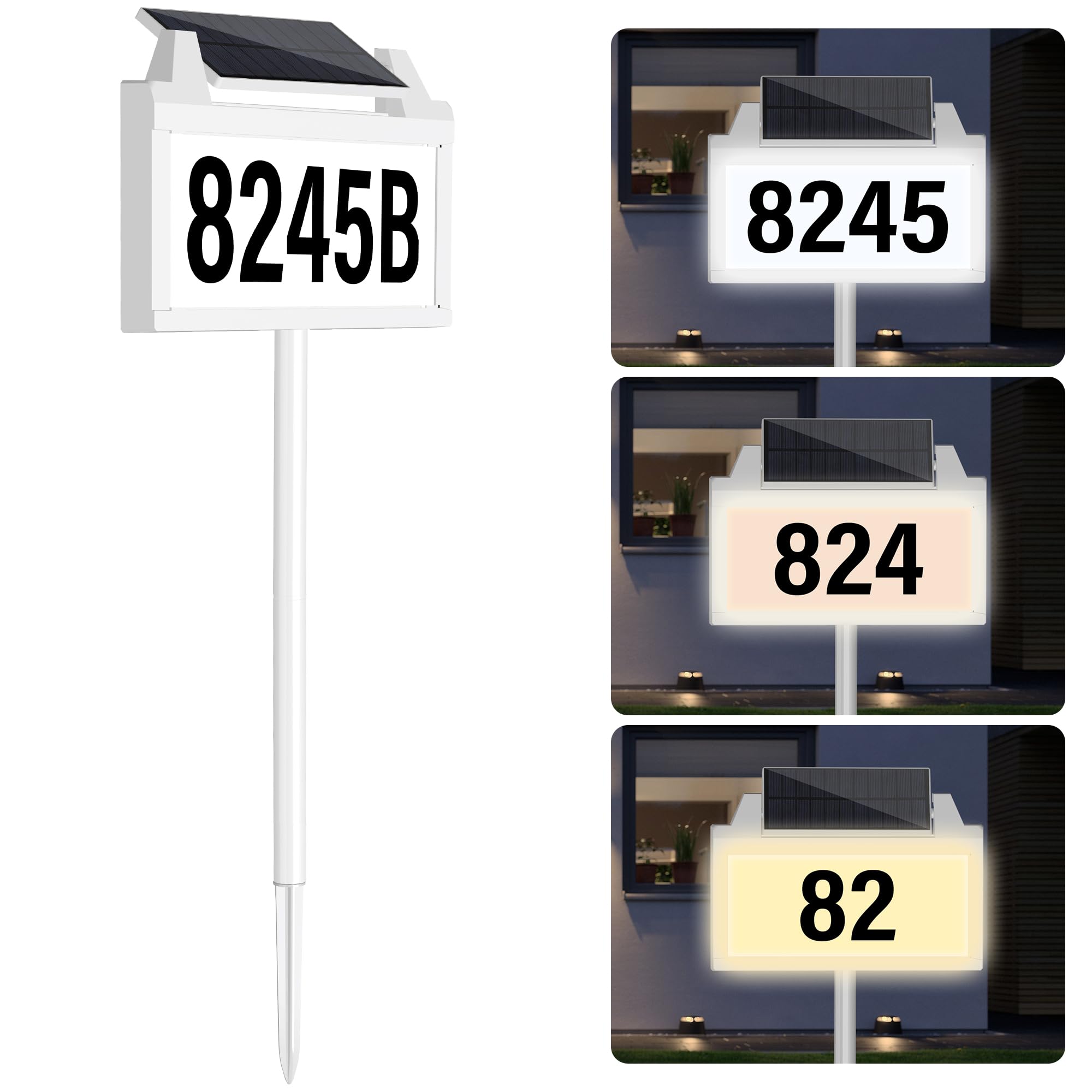 Electronic Led Lighted House Numbers LED House Number & Name Plaque