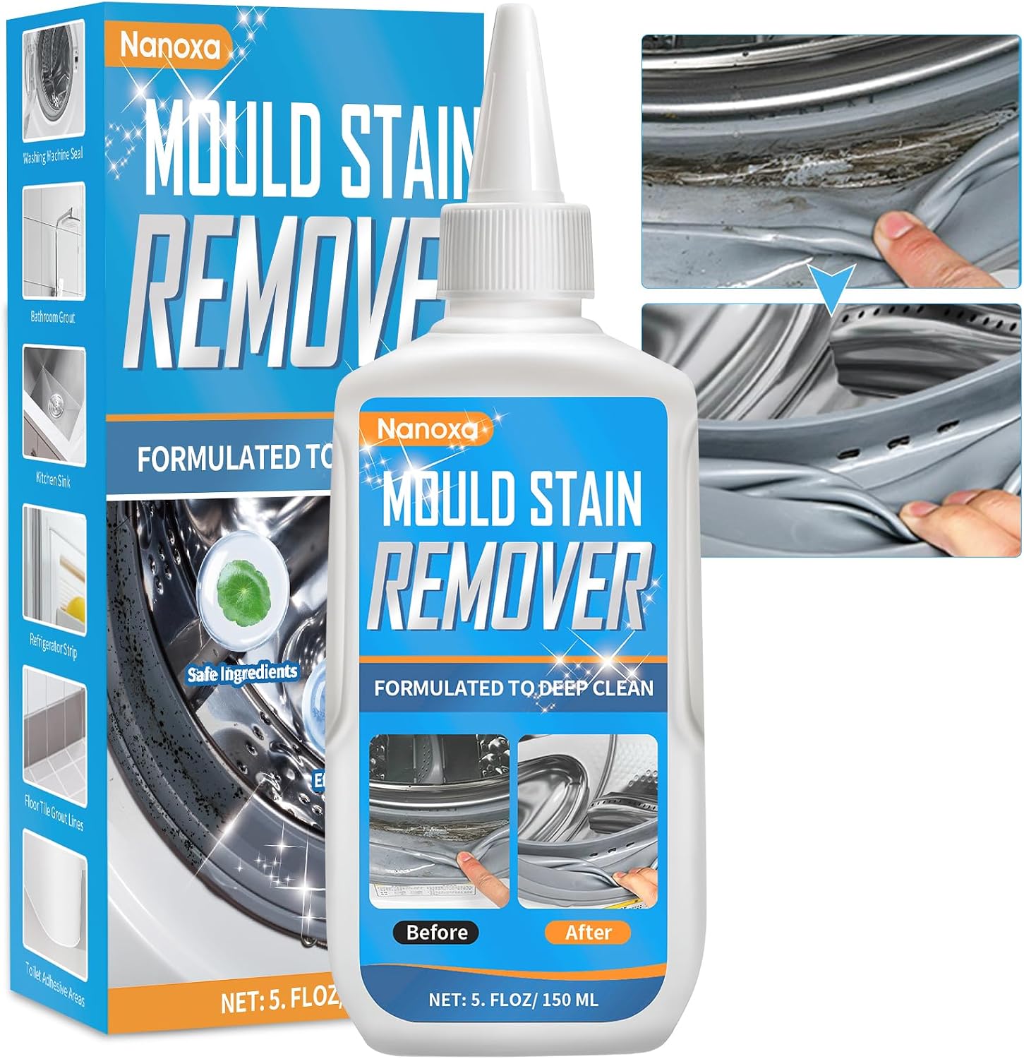 Nanoxa Mould Remover Gel, Mould Extreme Gel for Stain Removal, Powerful ...