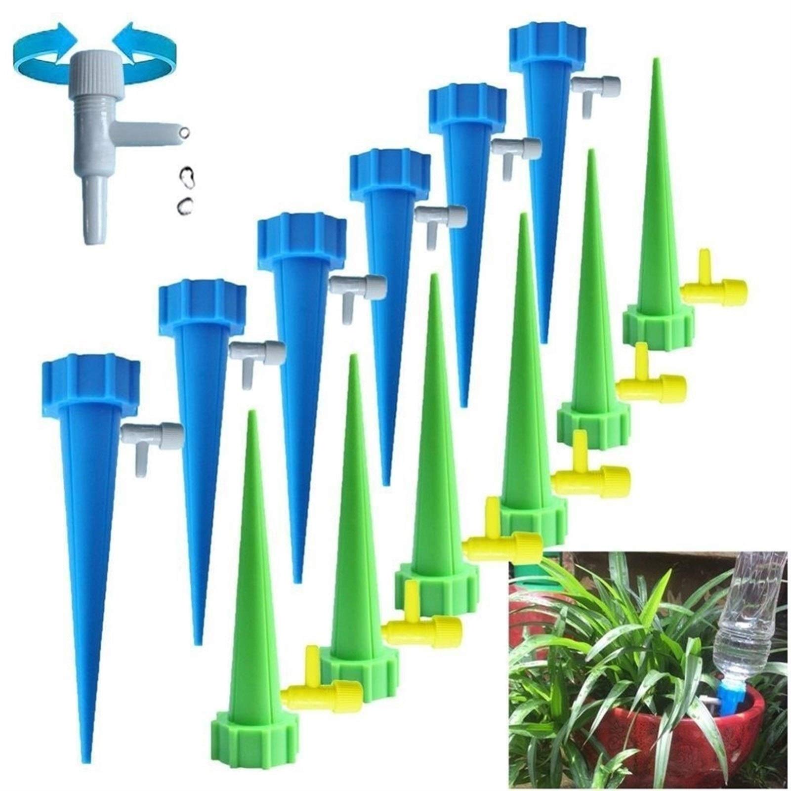 Amazon.com : Glqwe 6/12/18PCS Self-contained Auto Drip Irrigation ...