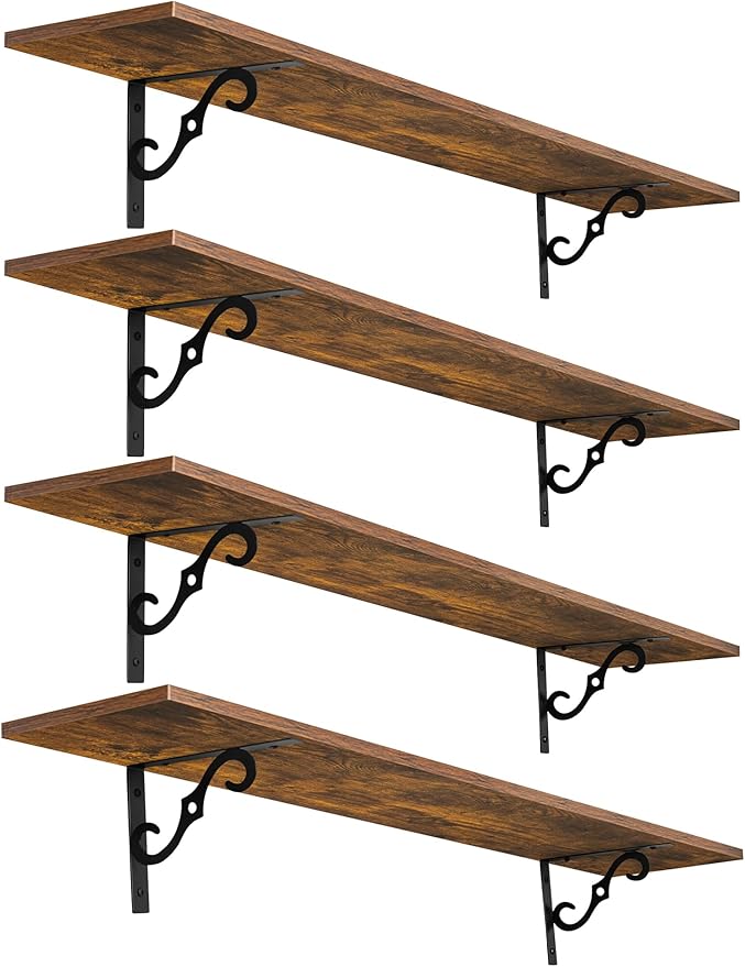 Amazon.com: DINZI LVJ Long Wall Shelves, 47.3" Large Floating Shelves ...