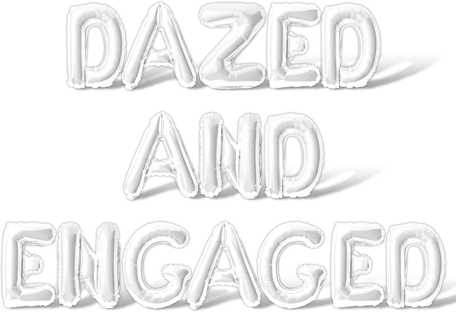 Amazon.com: Letter Balloons - DAZED AND ENGAGED 16" Inch Alphabet ...