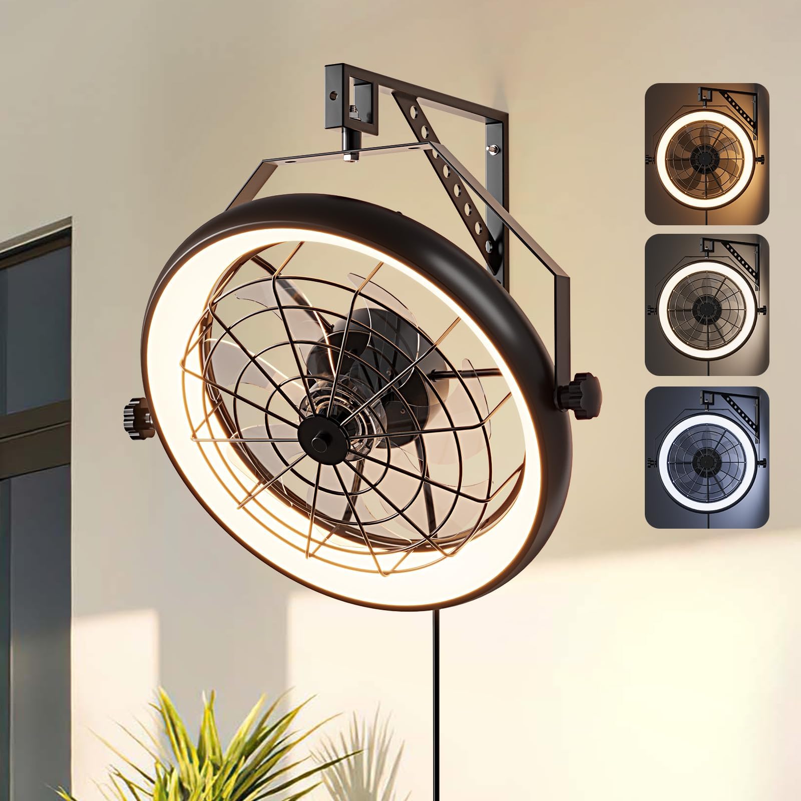 Outdoor Wall Mount Fan by by Craftmade BW414AG3 Bellows IV 16 Inch ...