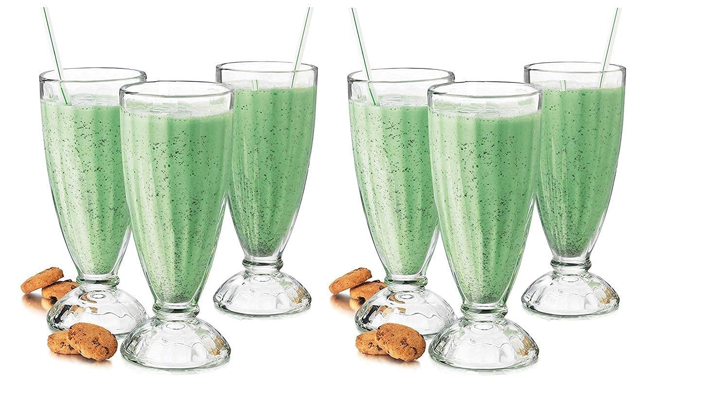 Buy BLISS START Juice Glass Crystal Cut Smoothie Cocktails Glass Long ...