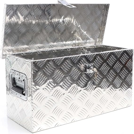 XPOtool Alu Kiste 60x25x30 cm mit Deckelüberstand verschließbar aus ...