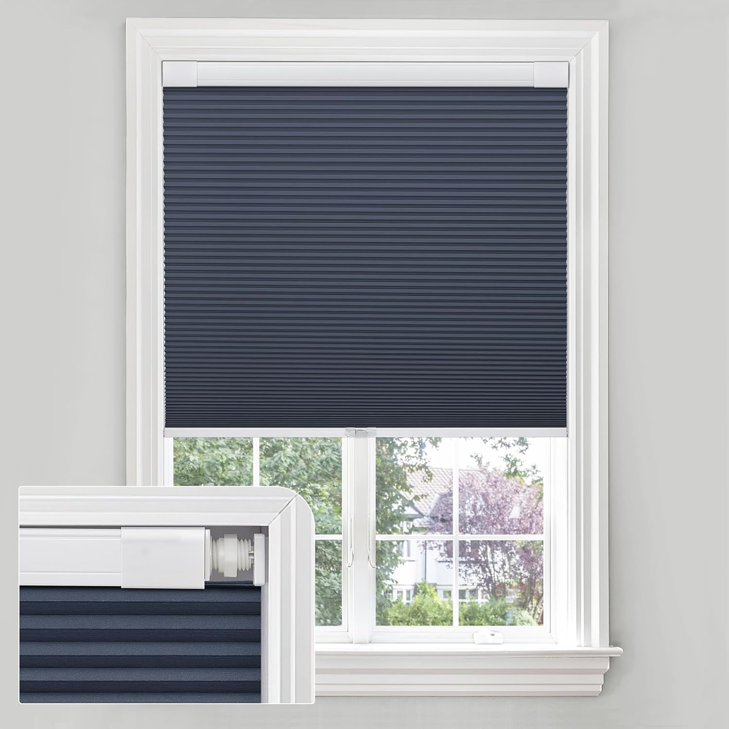 Amazon.com: UrMoon No Tools No Drill Cordless Cellular Shades for ...