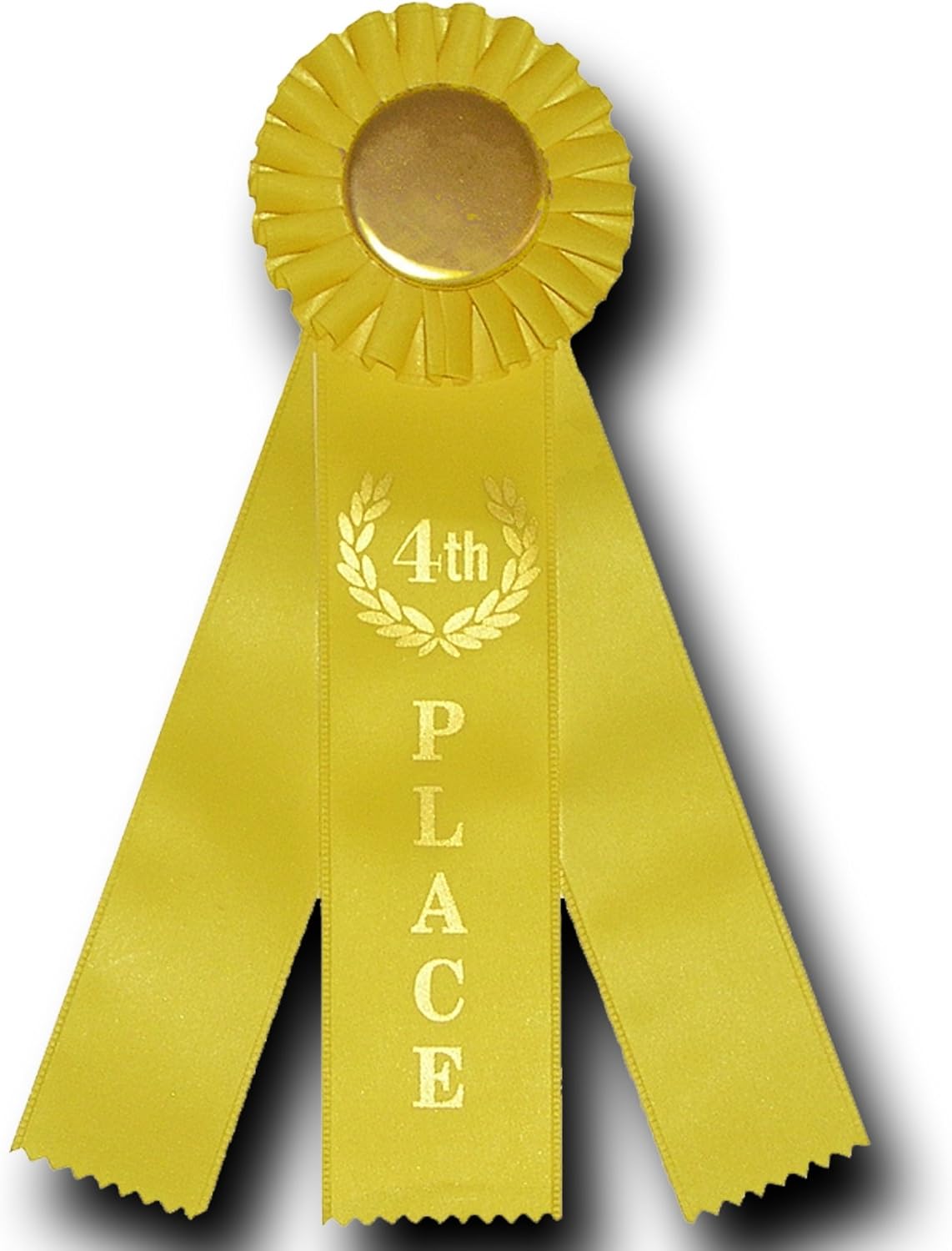 Amazon.com: Rosette Award Ribbon 4th Place - 3 Streamer {Yellow ...