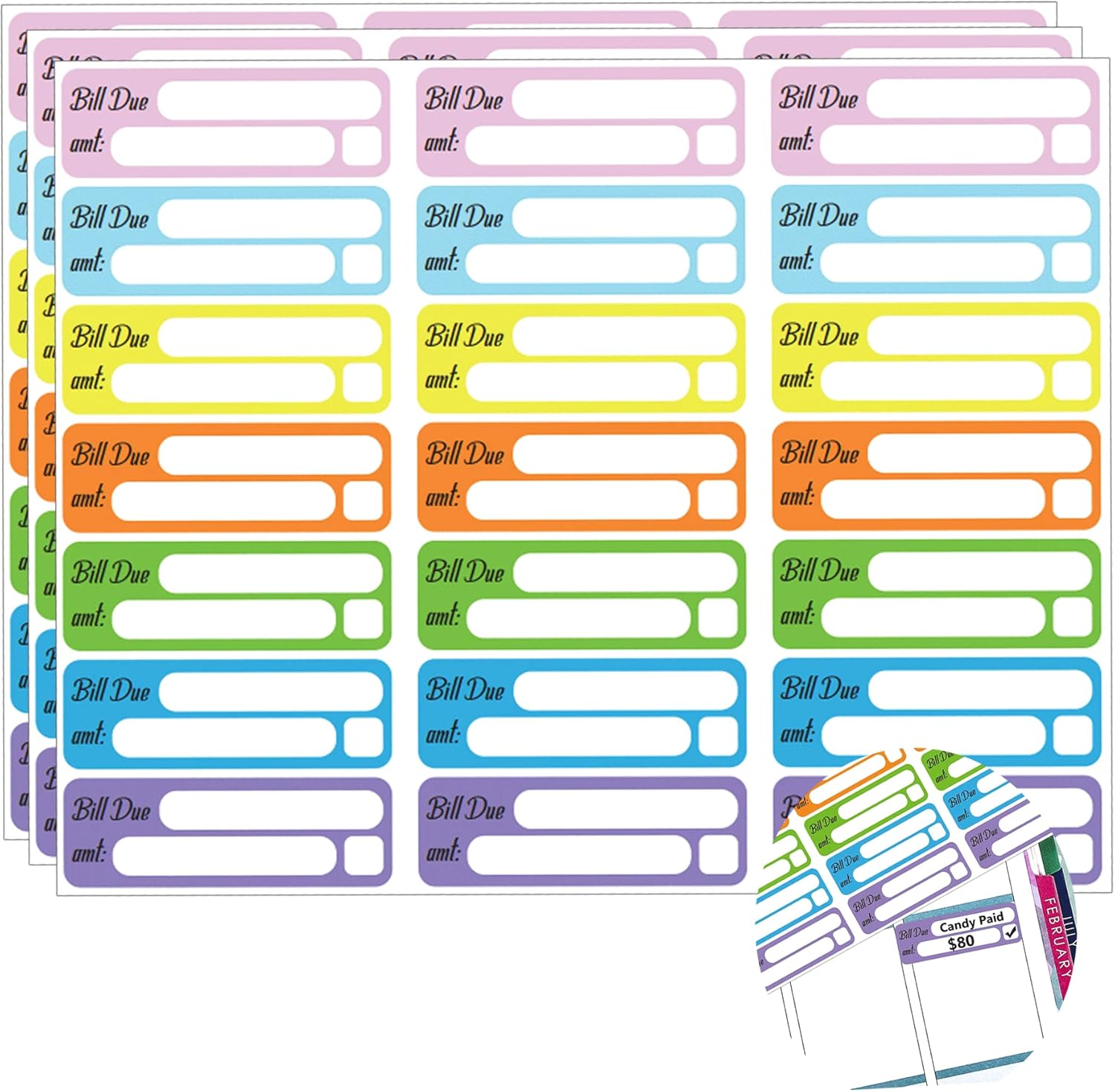 Amazon.com: Bill Due Pay Planner Sticker 210PCS Day Calendar Reminder ...