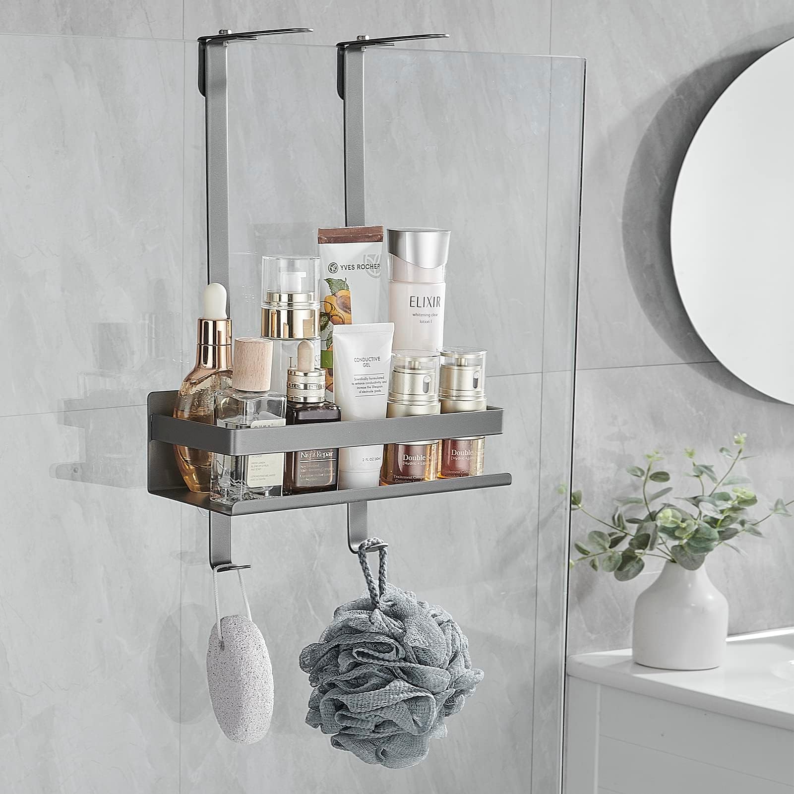 HOUHA Étagère Douche à Suspendre Rangement Douche Suspendu Acier ...