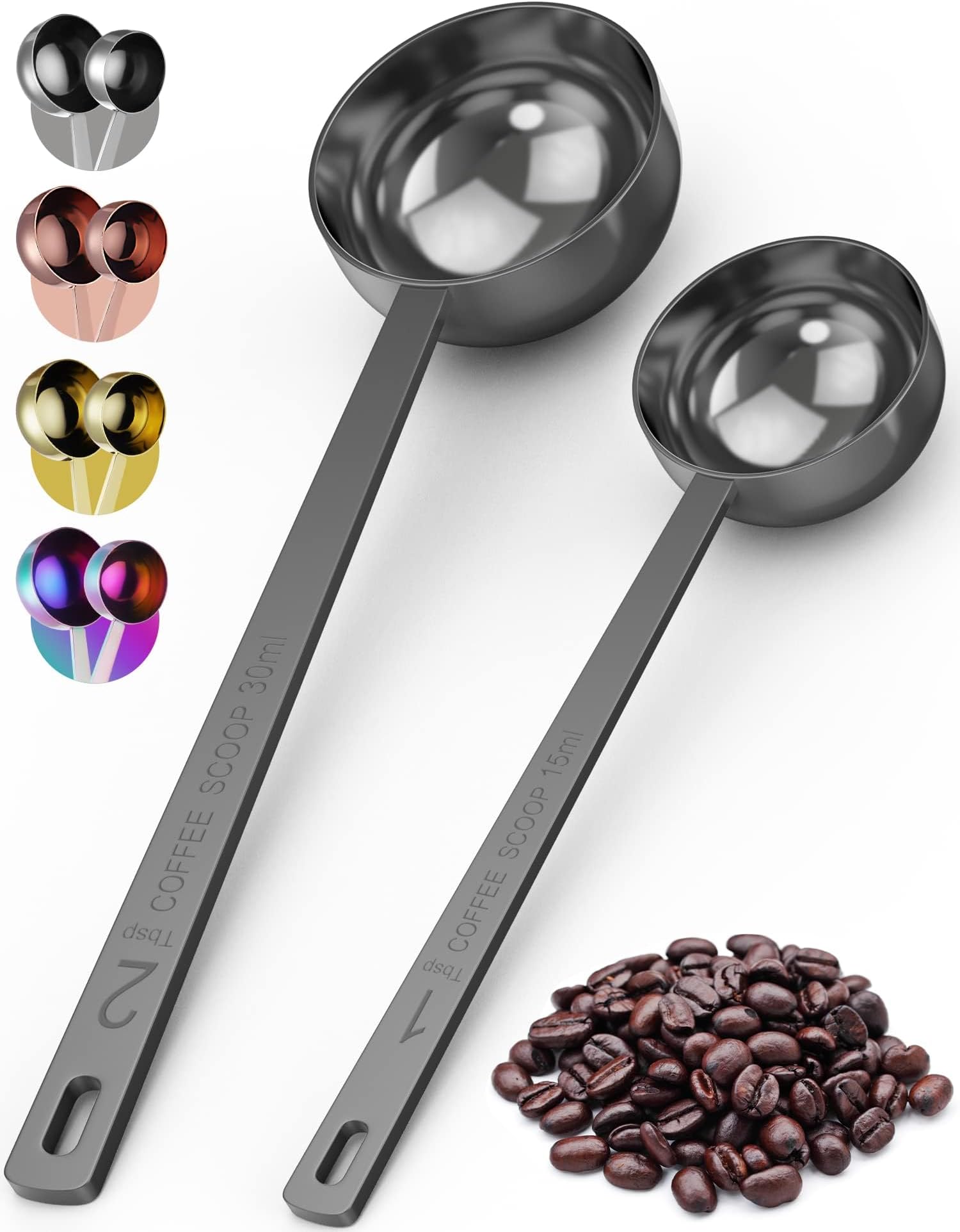 Amazon.com: Coffee Scoop, Stainless Steel Coffee Spoons Set, 1 ...