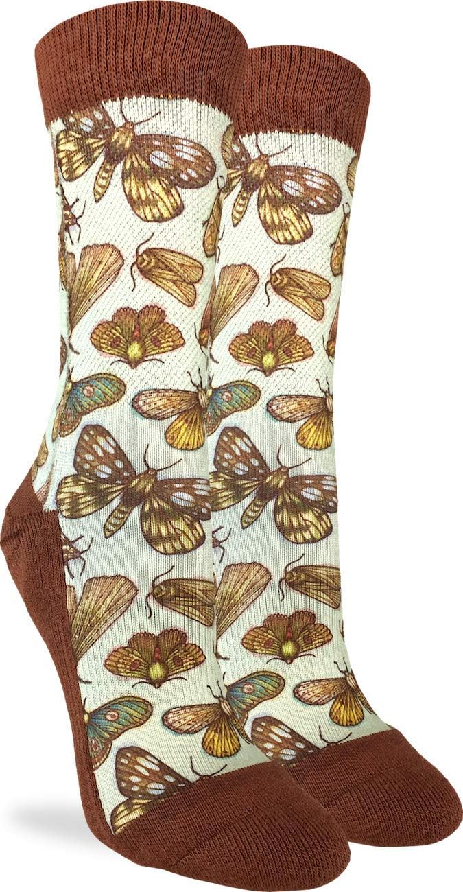 Amazon.com: Good Luck Sock Women's Moths Socks - Brown, Adult Shoe Size ...