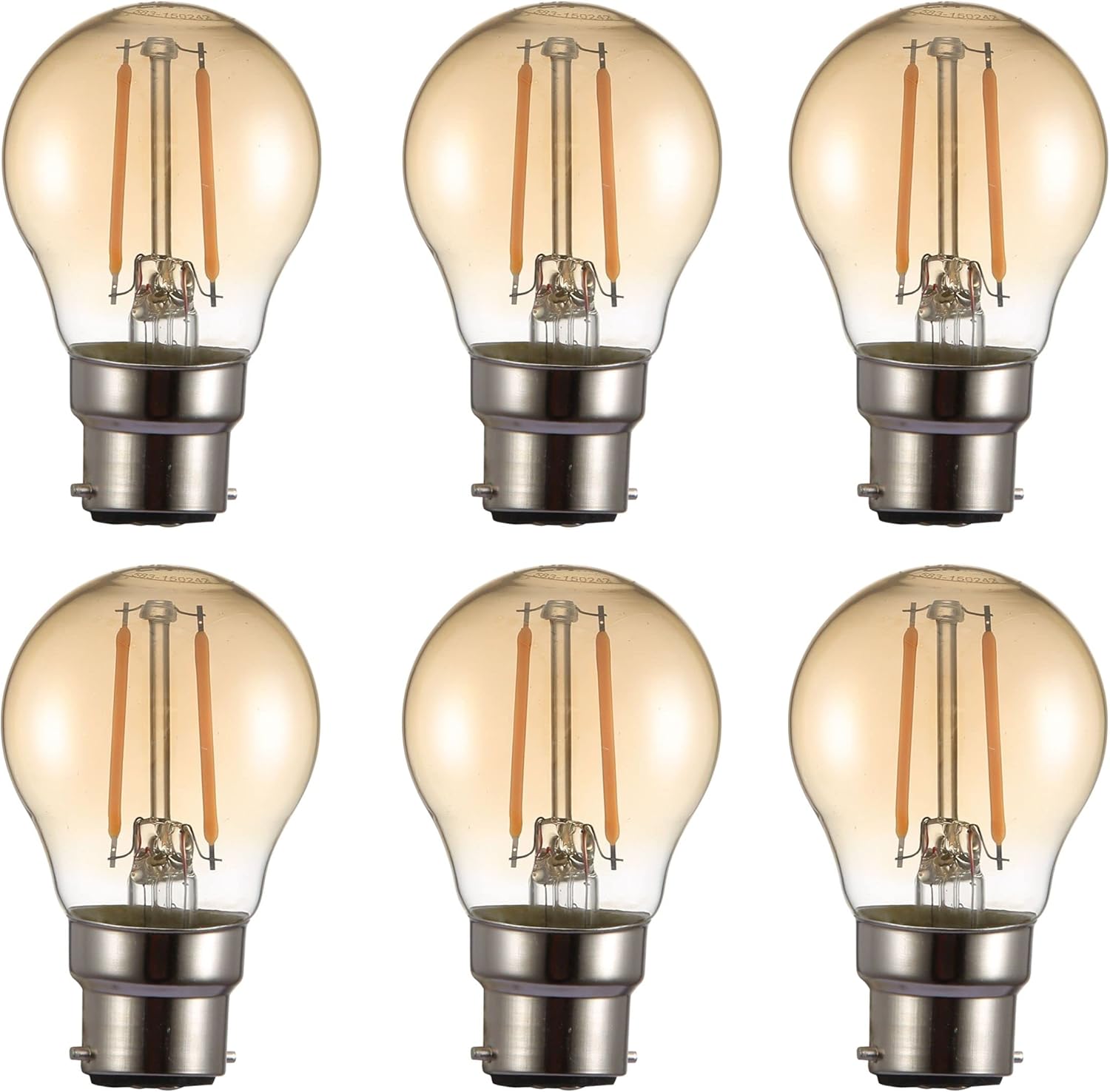 TEKLED® Golf Ball Filament Vintage LED Bulbs | G45 B22 Bayonet Cap ...
