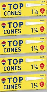Amazon.com: TOP Cones 1.25 1 1/4 Size 84mm Size - 5 Pack - 30 Cones ...