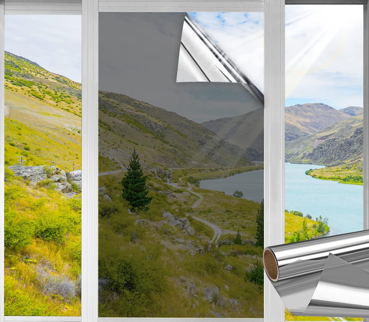 HONLONE Privacy Window Film One Way Mirror, Daytime Privacy Heat ...