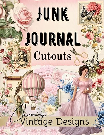 Junk Journal Cutouts Book with Charming Vintage Designs: High Quality ...