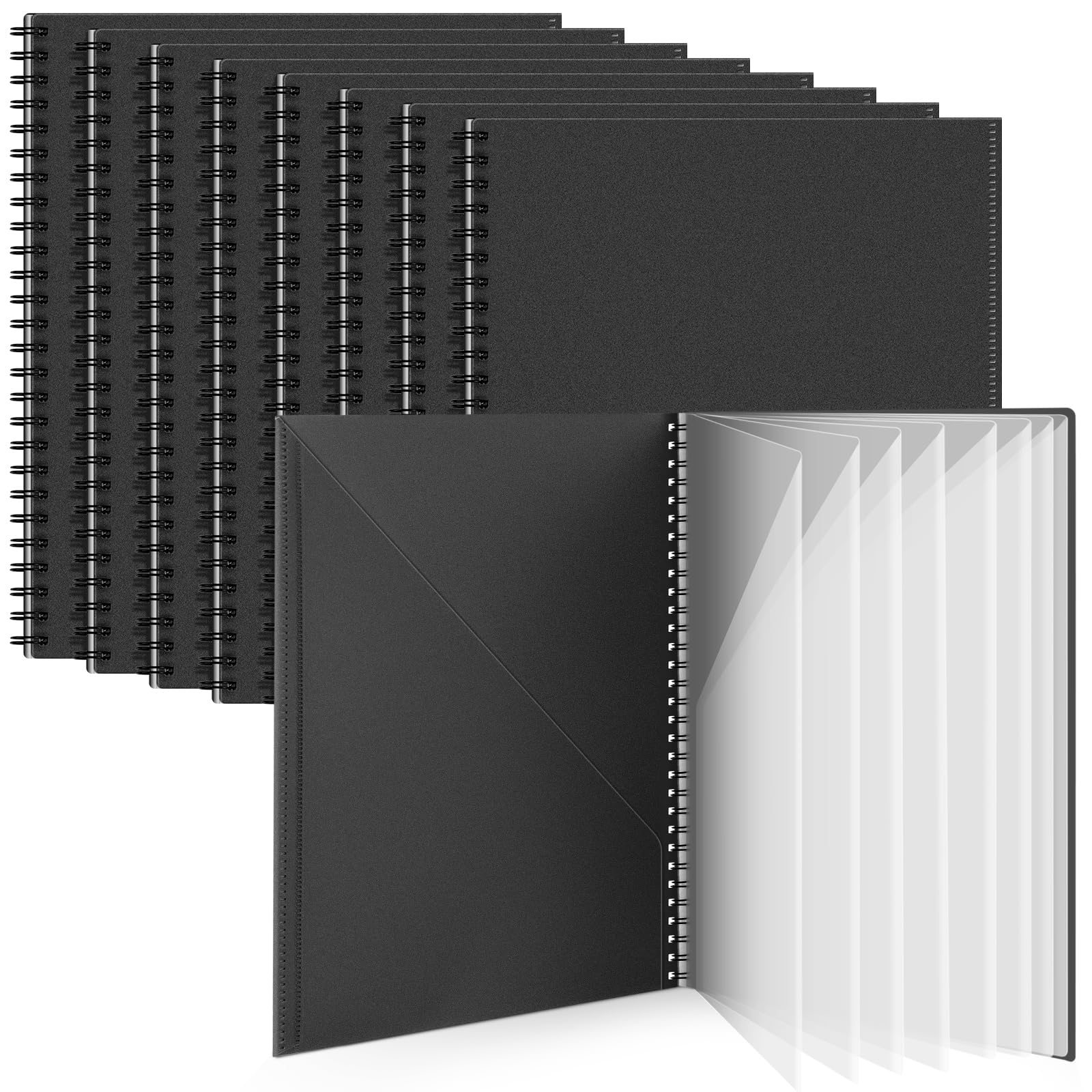 Qilery 8 Pcs 10 Pocket File Folder Multi Pocket Folder Organizer ...