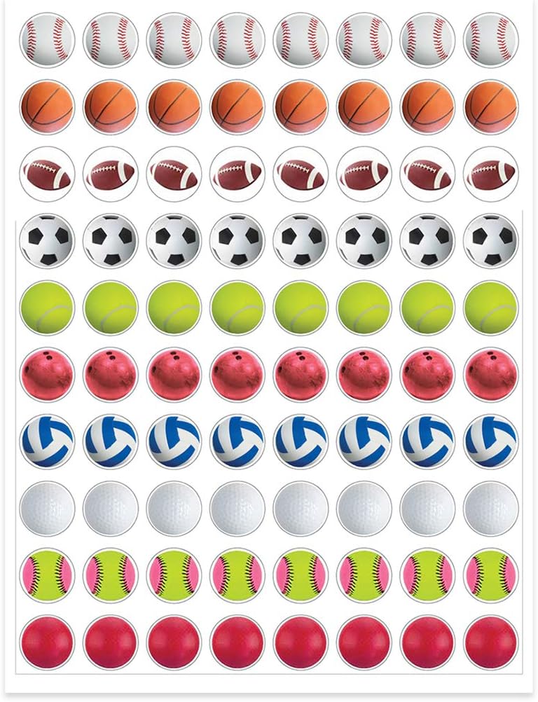 Amazon.com: Hygloss Products Sports Balls Stickers - Perfect for Arts ...