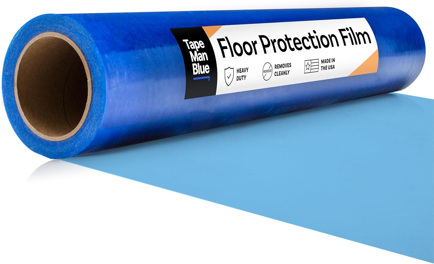 Floor Protection Film, 48 inch x 500' roll, Made in USA, Blue Self ...