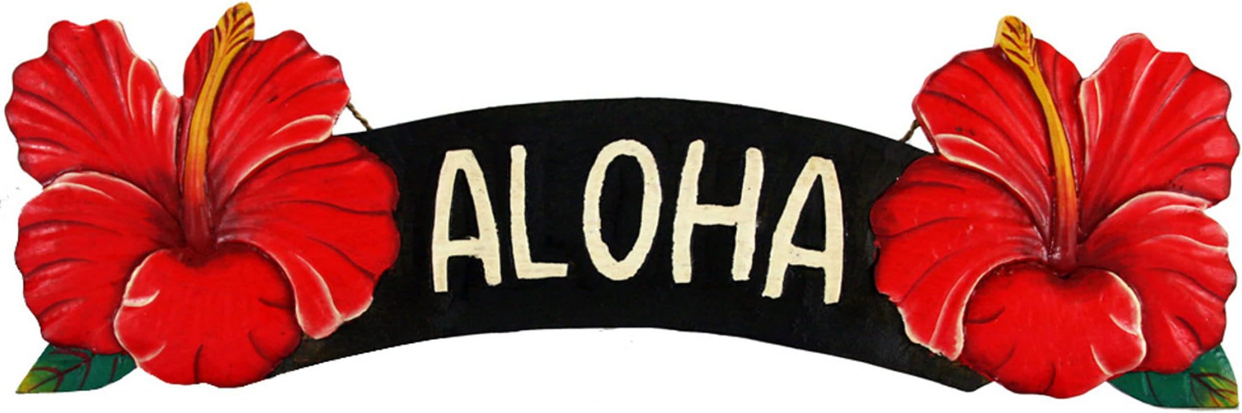 Amazon.com: RattanView Hawaiian Aloha Wooden Sign Wall Hanging Plaque ...