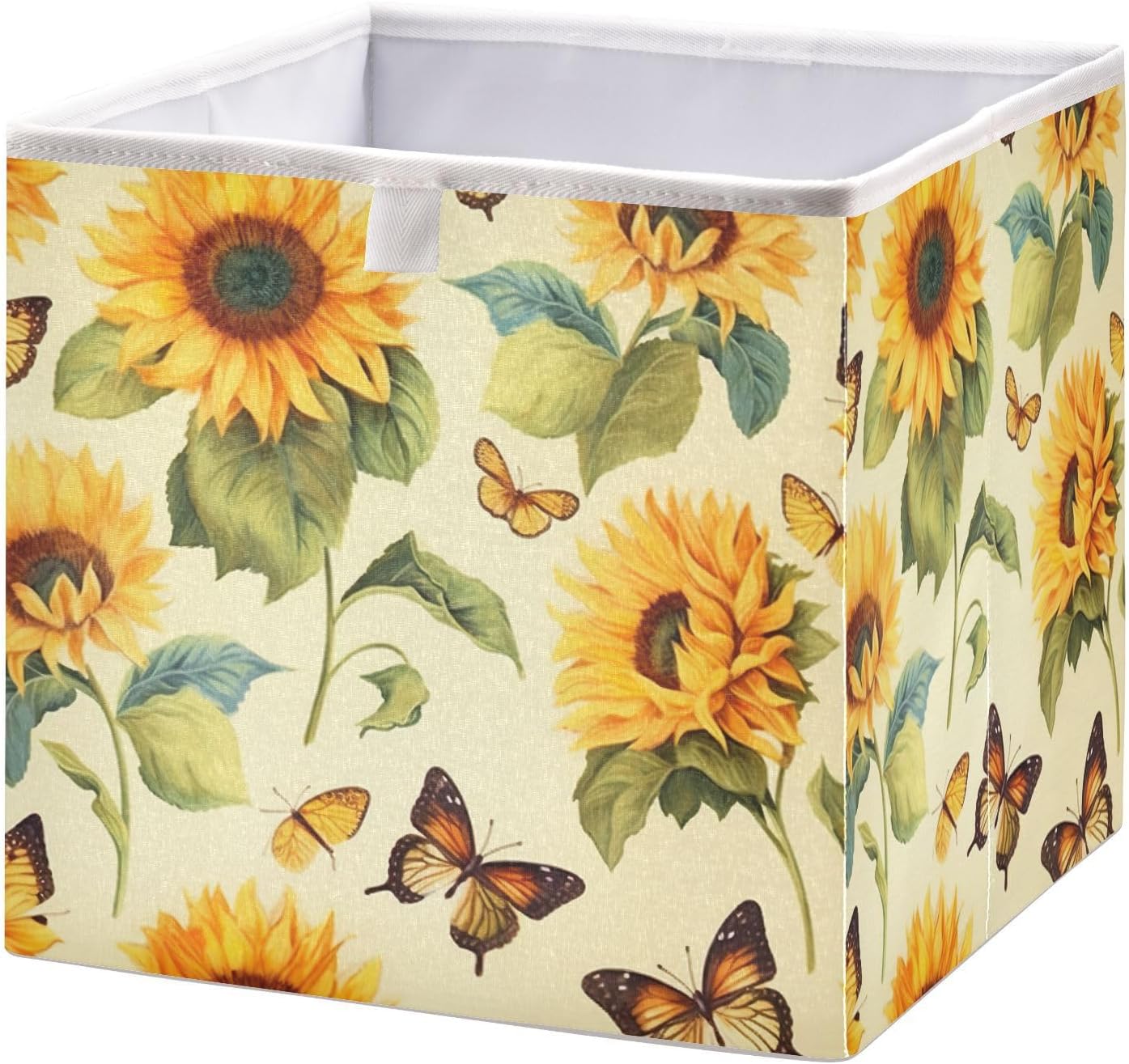 Amazon.com: Qilmy Sunflower Cube Storage Bin Large Foldable Storage ...