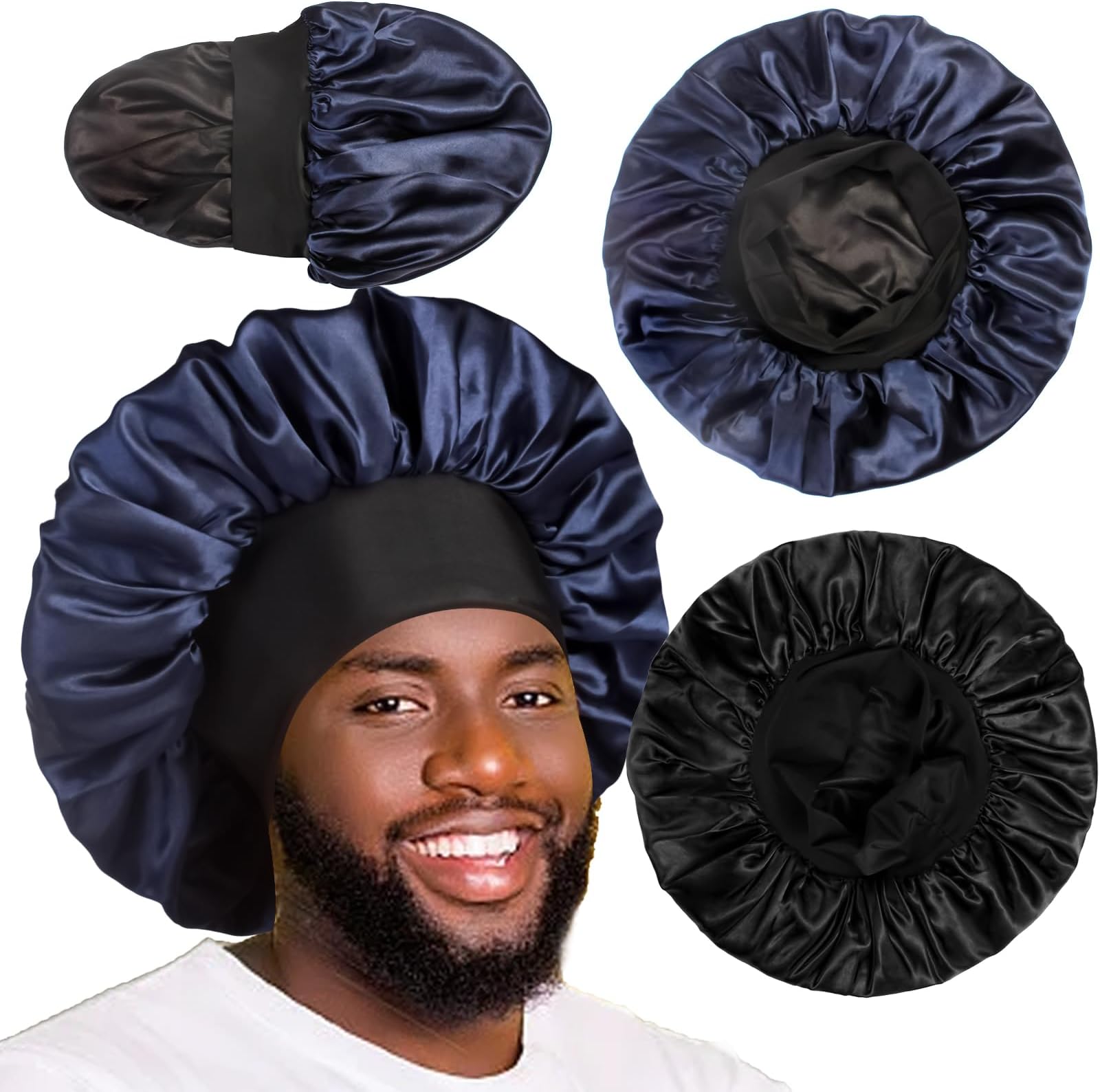 Amazon.com : Niagara Satin Bonnet for Men - Reversible Night Cap ...