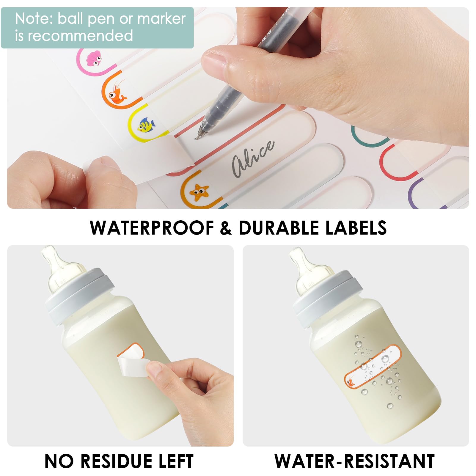 Snapklik.com : MaxGear 100 Pcs Washable And Removable Baby Bottle ...