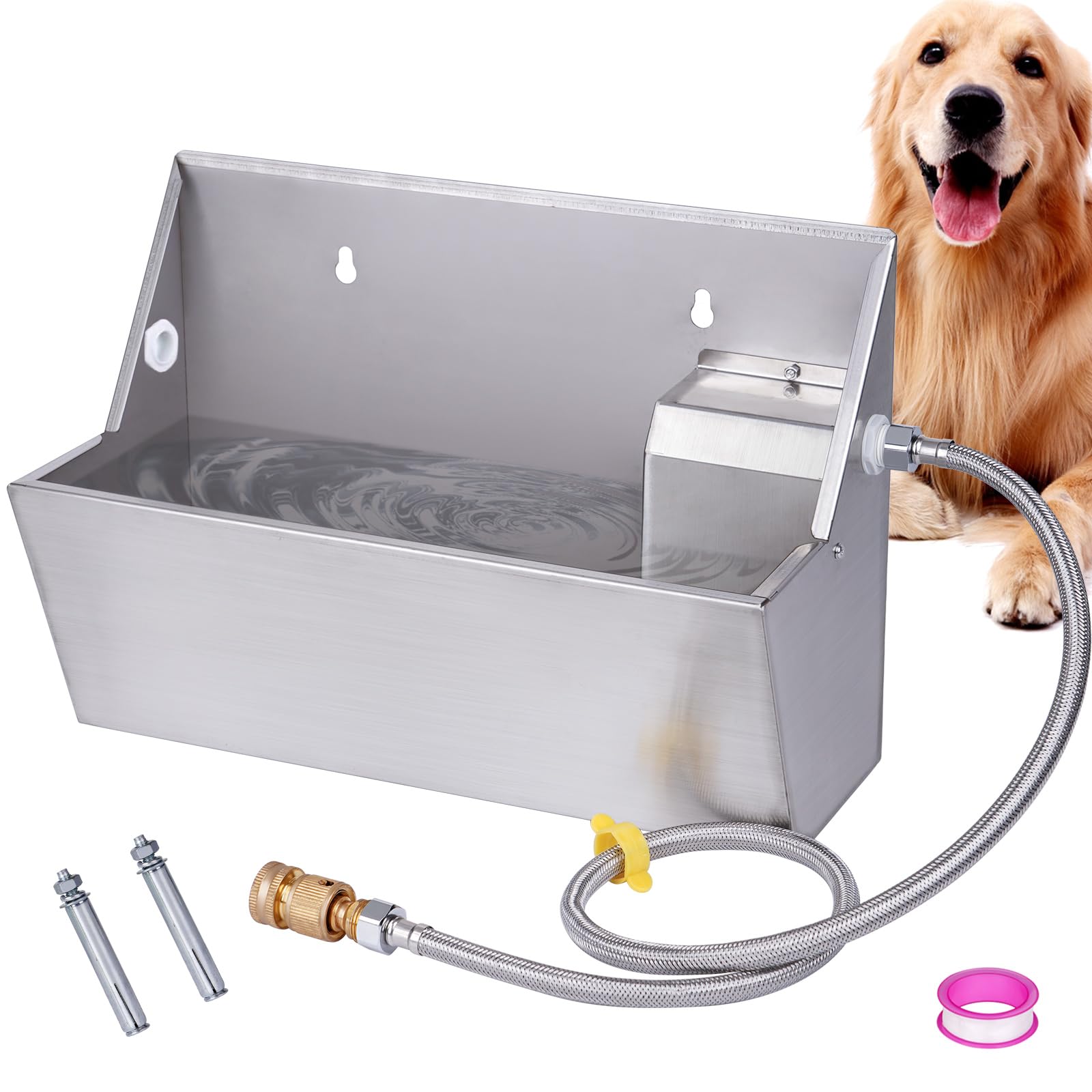 Amazon.com : PAUQRWIE Automatic Dog Waterer Auto Fill Dog Water Bowl ...