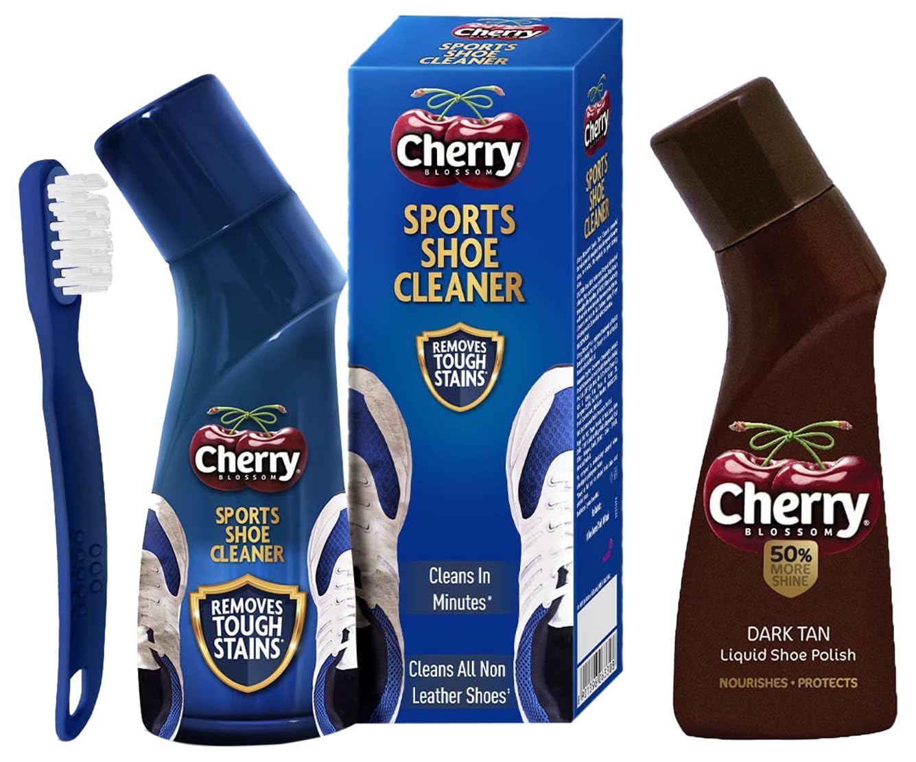 Cherry Blossom Sports Shoe Cleaner with Free Brush - 75ml & Cherry ...