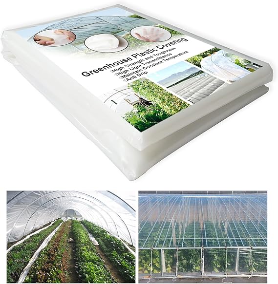 Amazon.com: Greenhouse Plastic Sheeting 12x25ft Clear Greenhouse ...