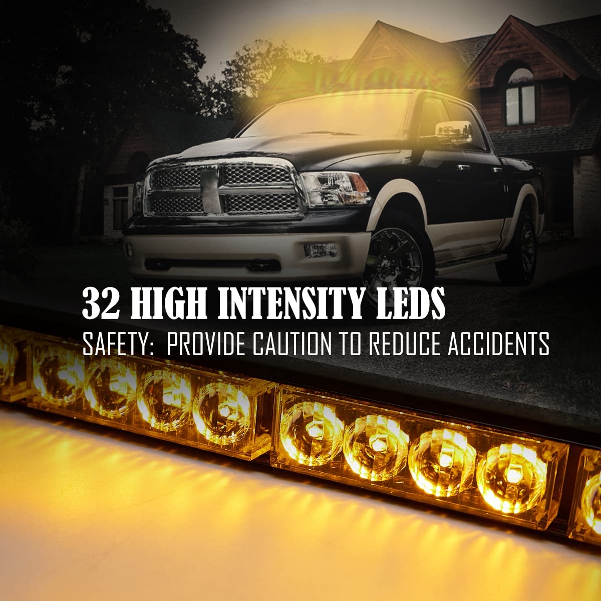 Snapklik.com : Traffic Advisor Light Bar 36 Inch 16 Flash Modes 32 Led ...