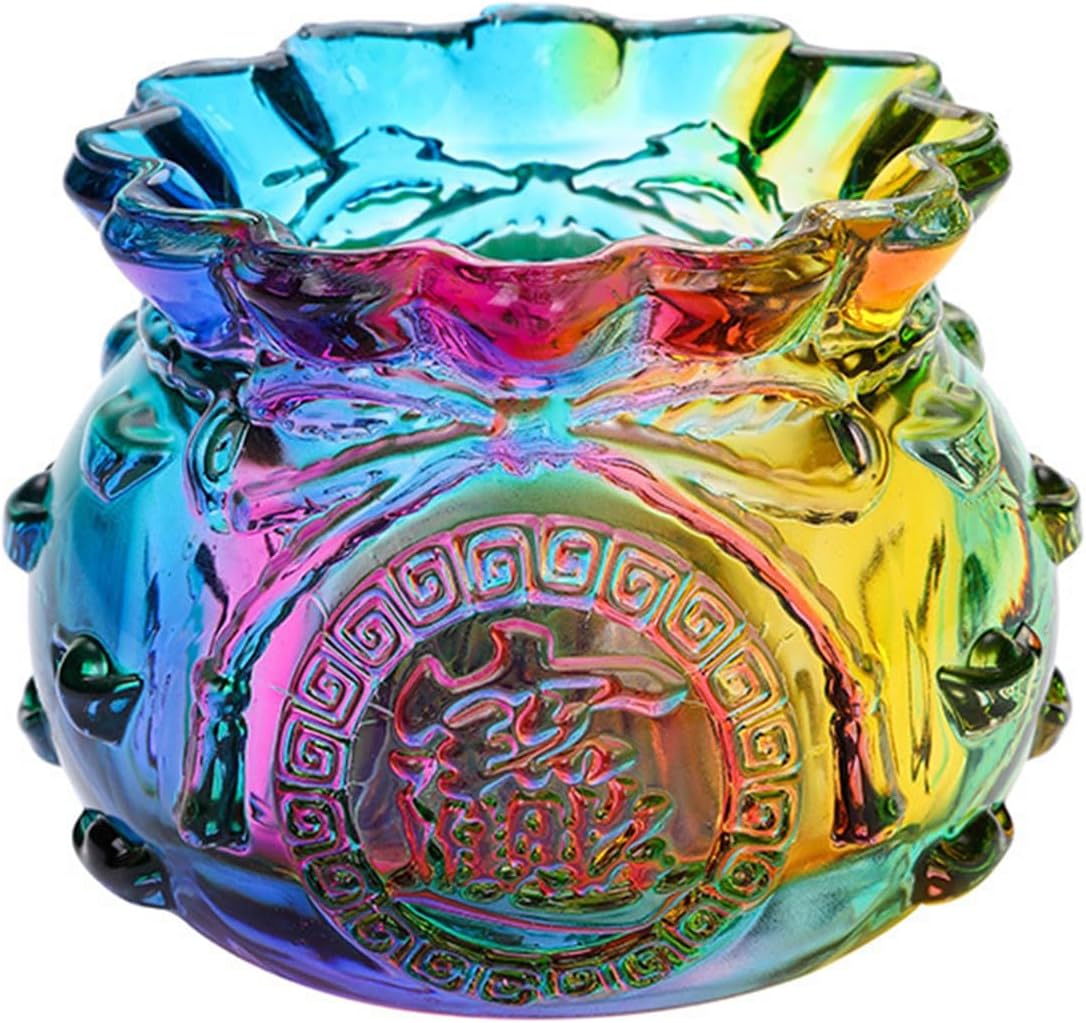 Amazon.com: WBTLTDSK Colorful Crystal Treasure Basin,Crystal Glass ...