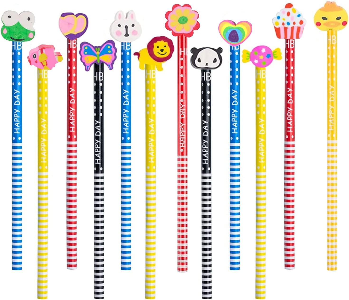 TYEQWT 12 Fun Bleistifte, Kinder Bleistifte, Bleistifte mit Cartoon ...