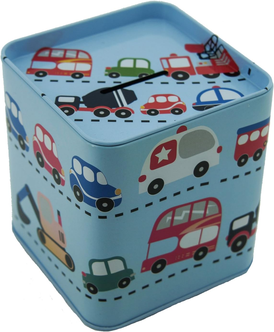 Bobble Art Tin Traffic/Vehicle/Car Themed Money Box. Ideal Truck and ...