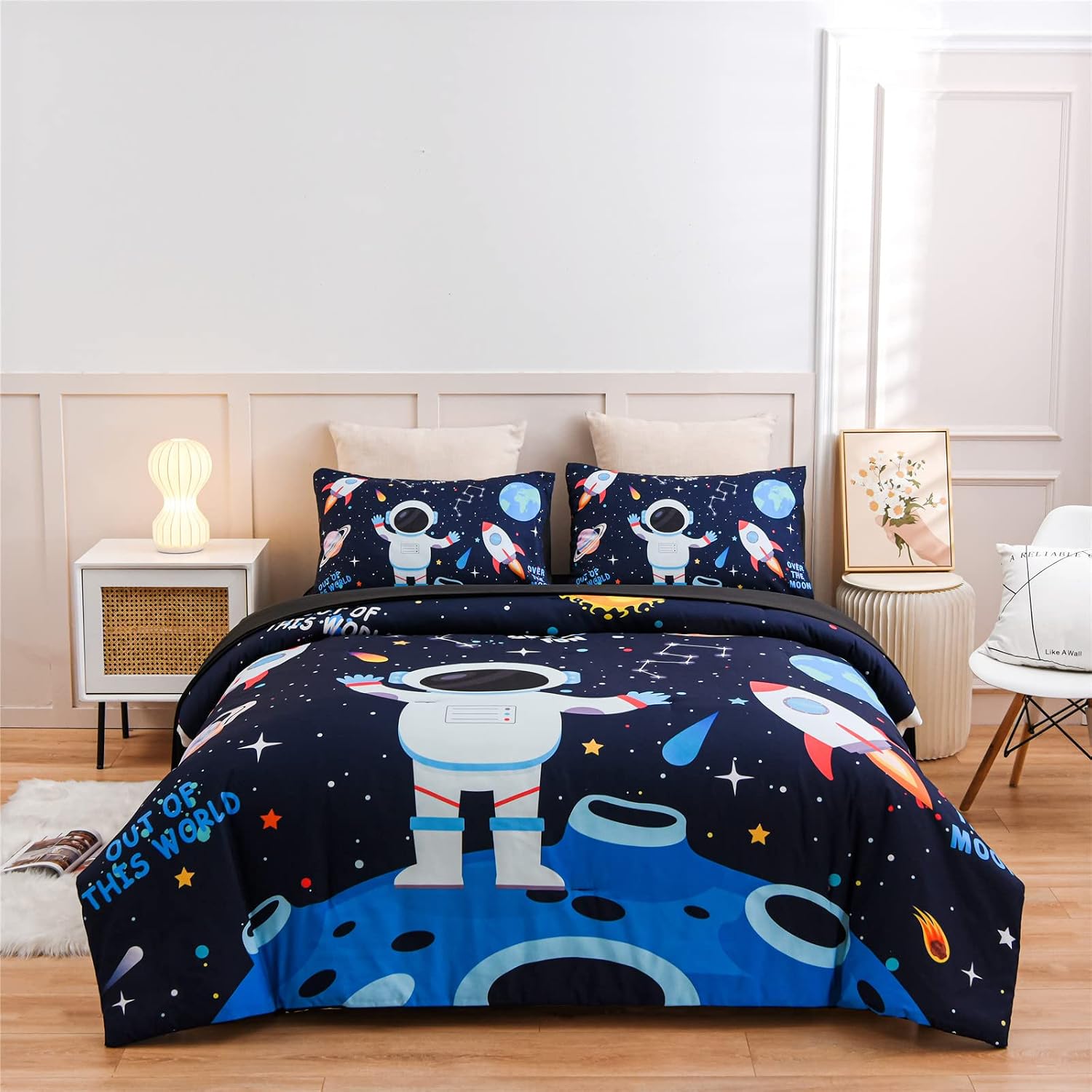 Amazon.com: Meeting Story 5Pieces Universe Space Themed Comforter Set ...