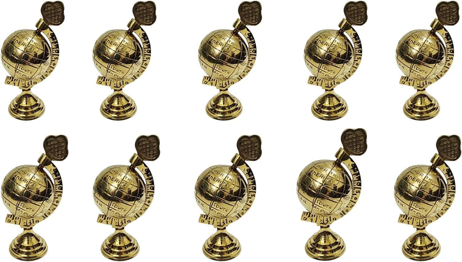 Amazon.com: Brass Golden Polish 2" Solid TSSI HANDICRAFT Brass Globe ...
