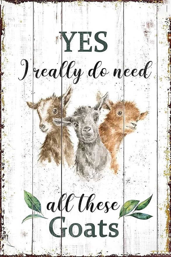 Amazon.com: Retro Goats Poster Canvas Wall Art Painting Yes I Really Do ...