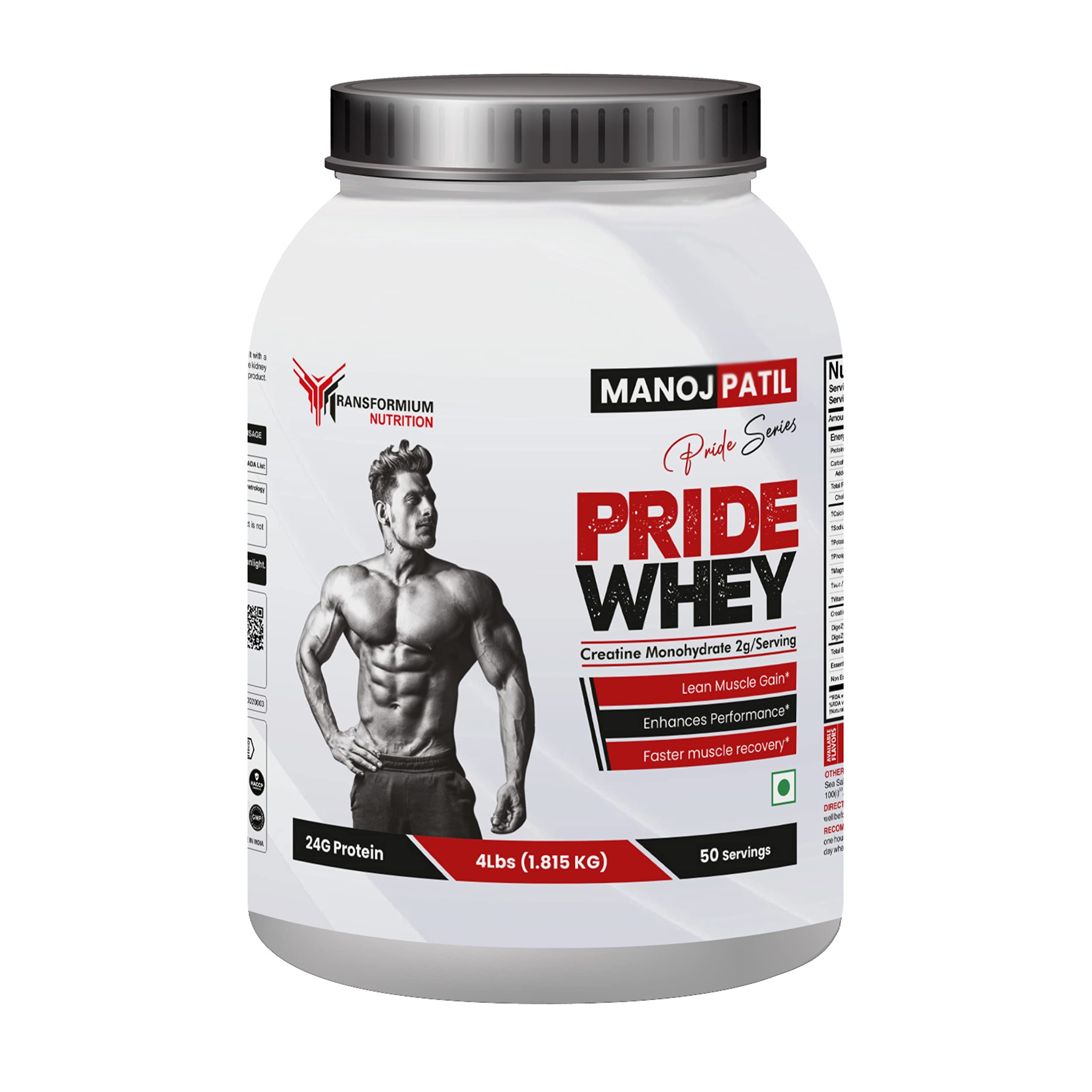 Transformium Nutrition Pride Whey Protein Powder for Pre & Post Workout ...