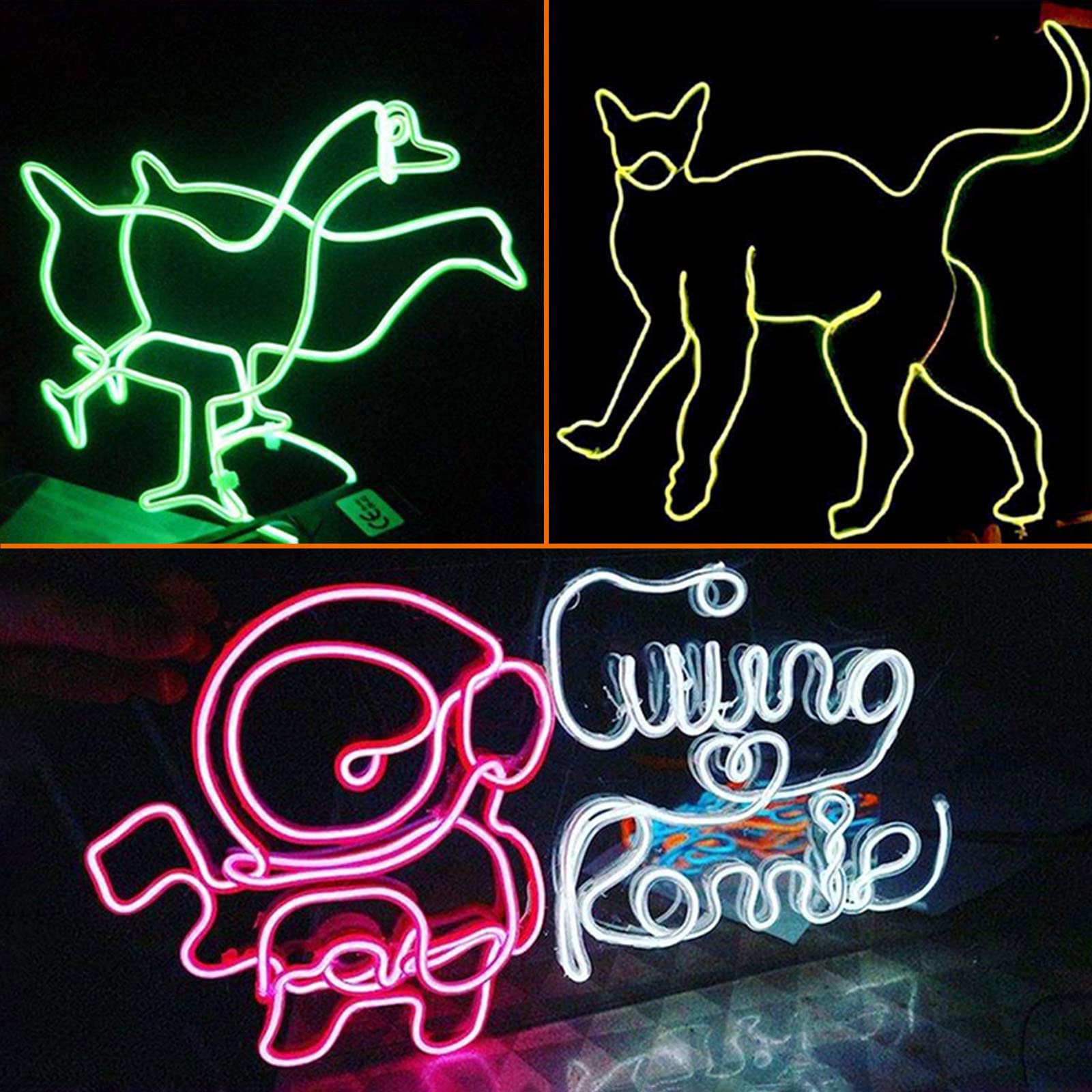 Snapklik.com : IMDCGYY USB EL Wire, 2 Modes Glowing Rope Light Wire, 32 ...