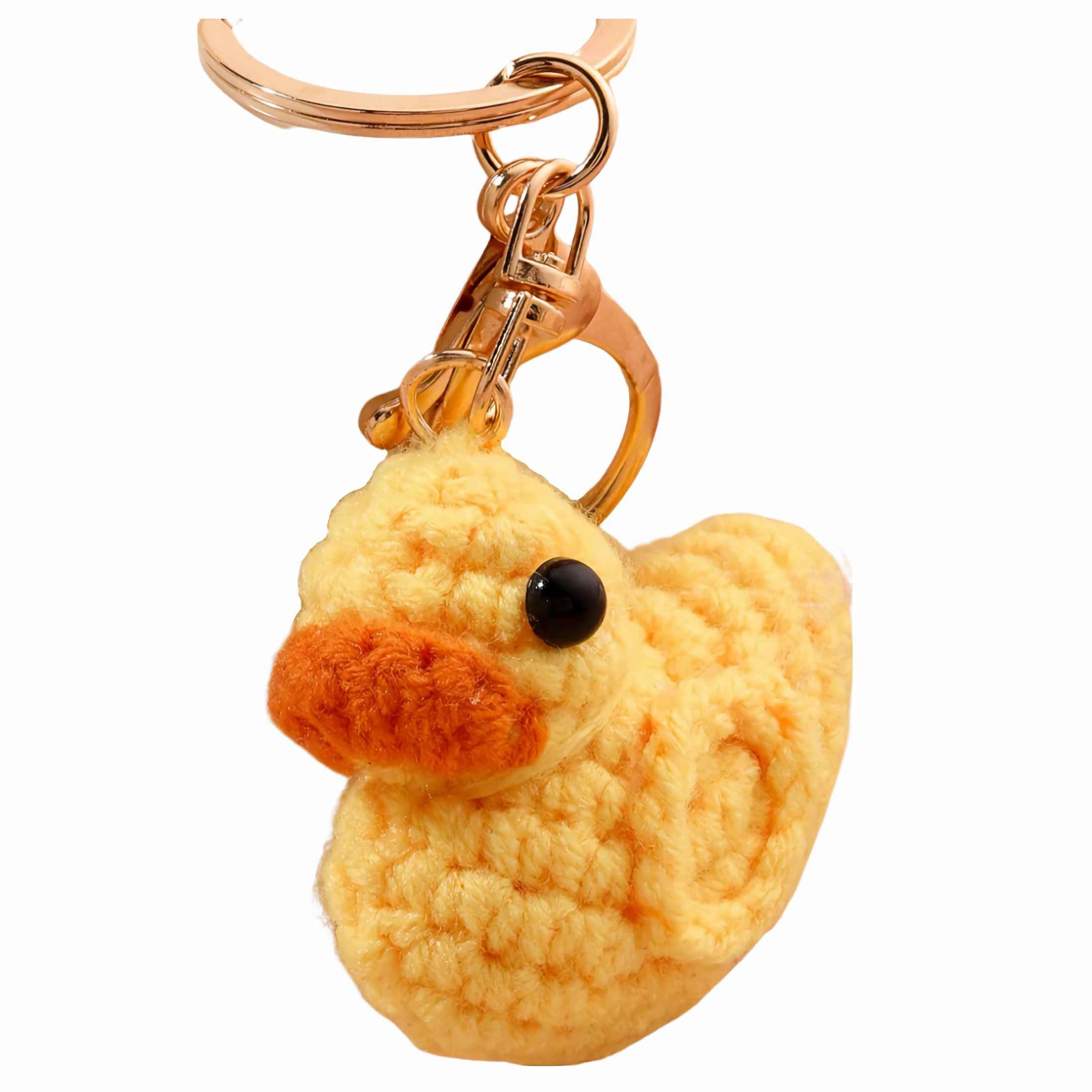 Lefe Liee crochet duck keychain, cute plush animal key chain for ...