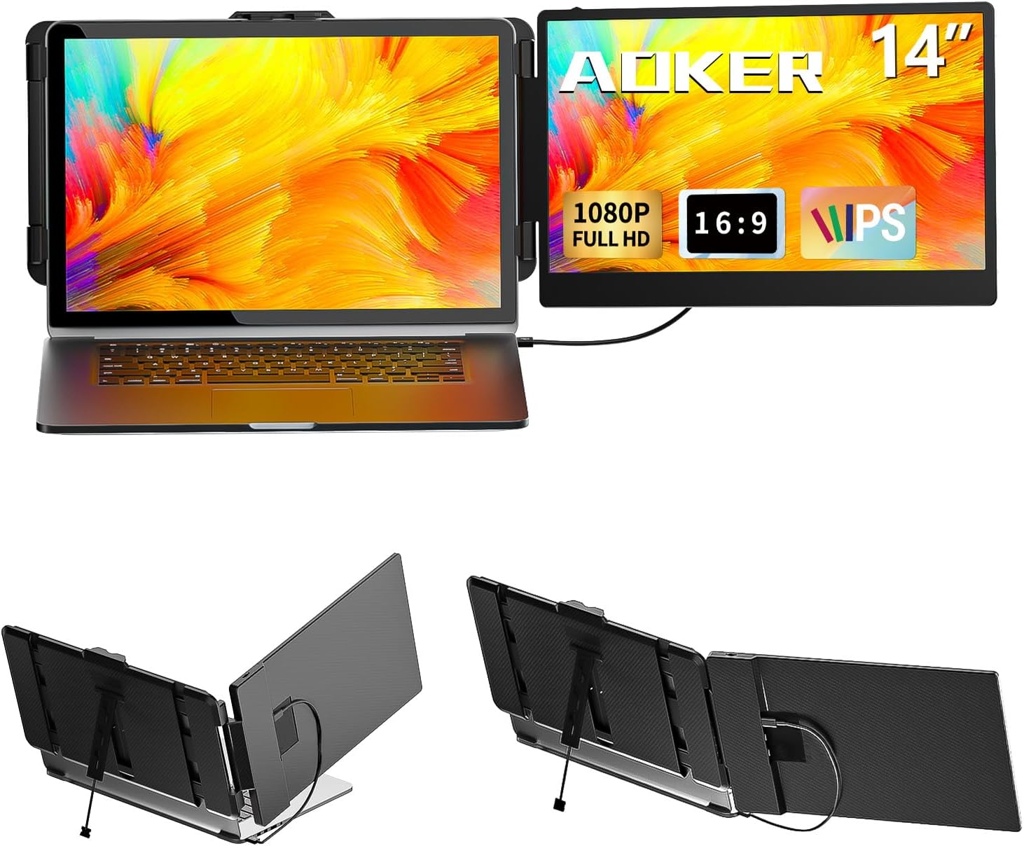 Amazon.com: AOKER Monitor extensor de pantalla para laptop portátil de ...