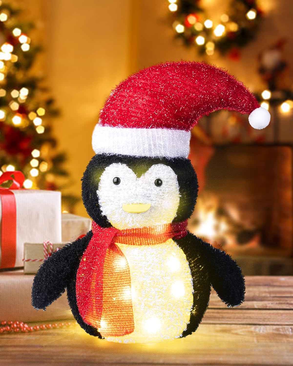 Amazon.com : Twinkle Star 1.8FT Lighted Pop Up Christmas Penguin ...